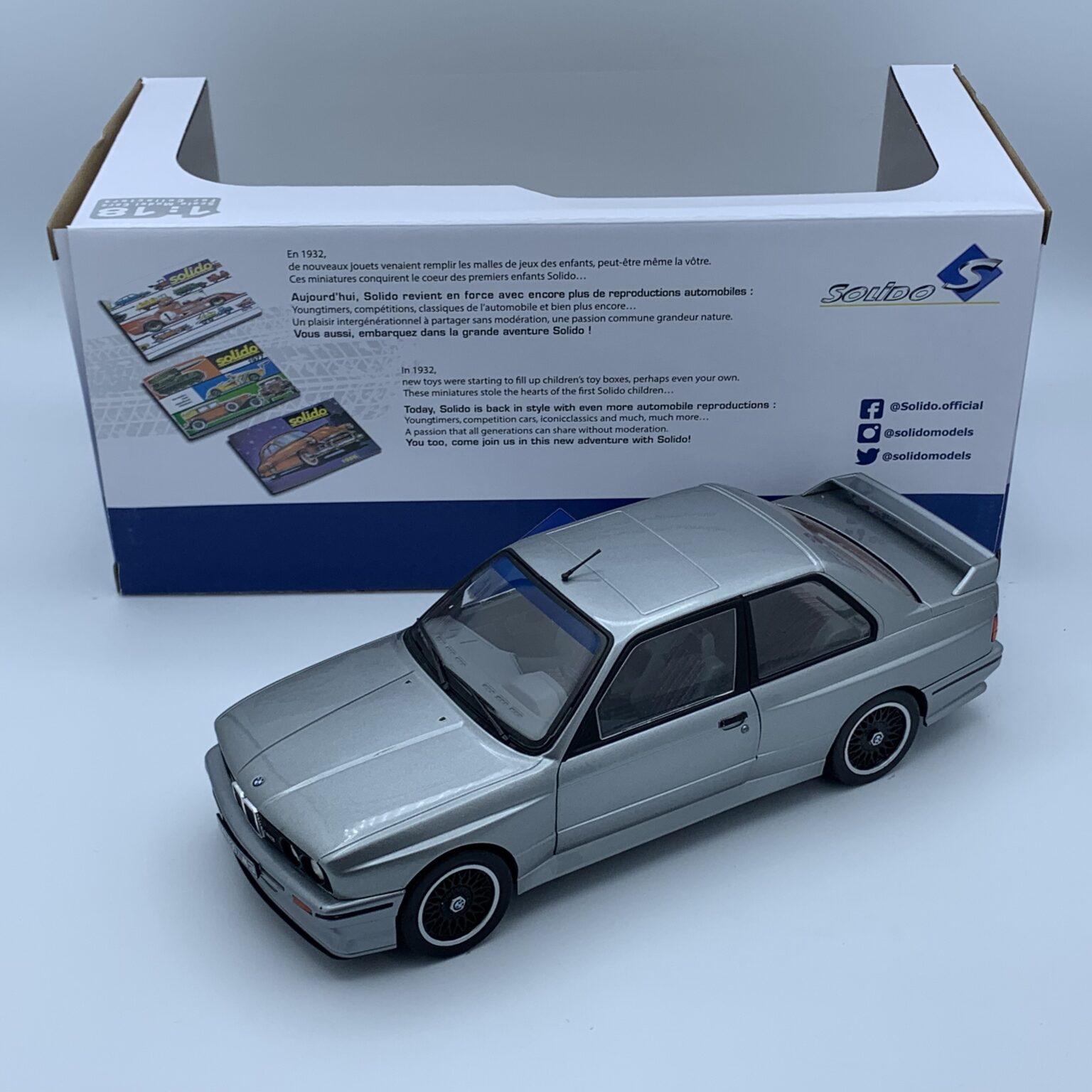 1:18 BMW E30 M3 gris 1990 Solido | MCarcollection